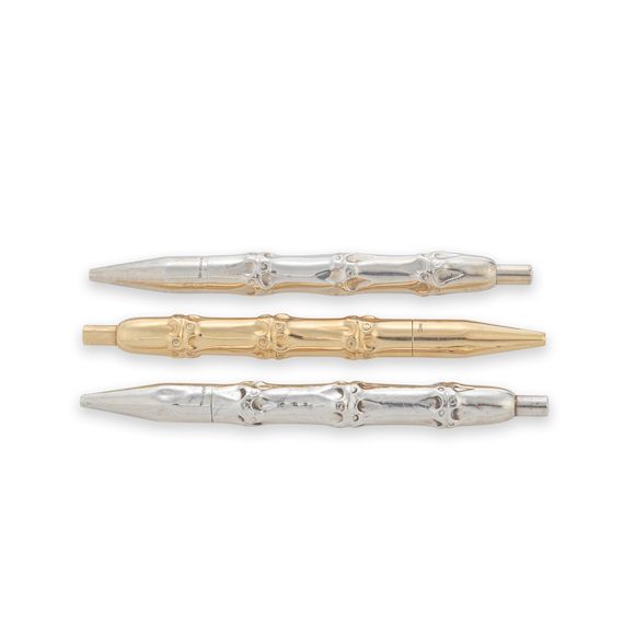 Bonhams : Three 'bamboo' pens Two silver examples stamped TIFFANY & CO ...