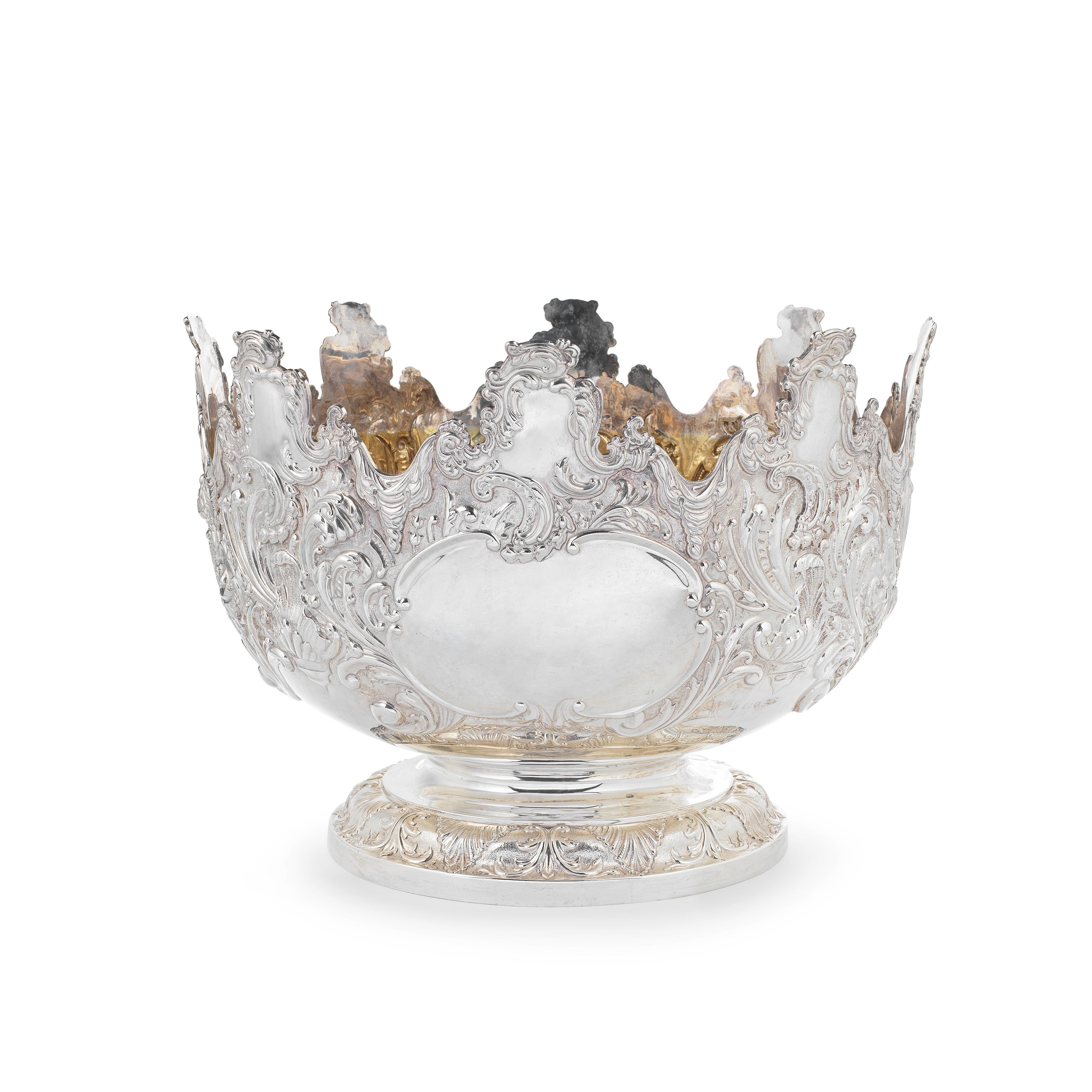 Bonhams : A monumental silver bowl in the form of a Monteith Thomas ...
