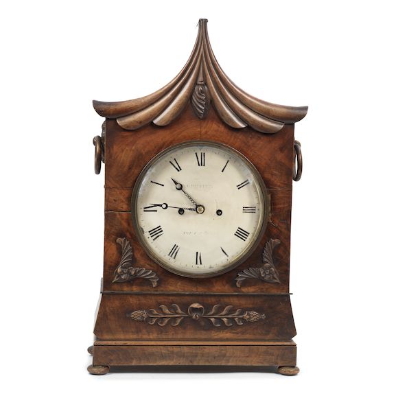 Bonhams : A 19th century mahogany table clock with carillon quarter ...