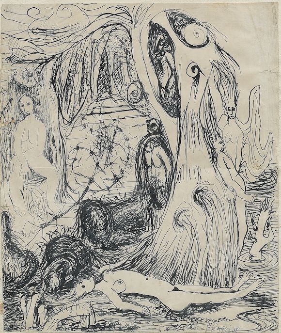 Bonhams : Abdel Hadi El-Gazzar (Egypt, 1925-1965) Untitled (Women's World)