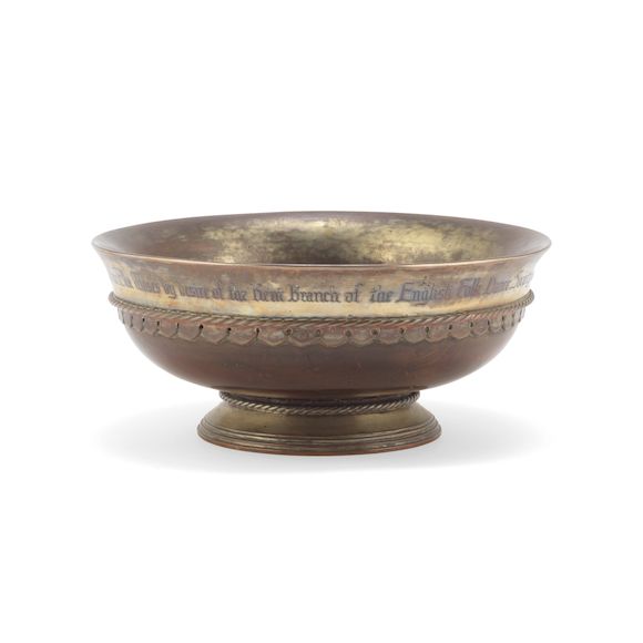 Bonhams : OMAR RAMSDEN: An Arts and Crafts mounted maple wood mazer ...