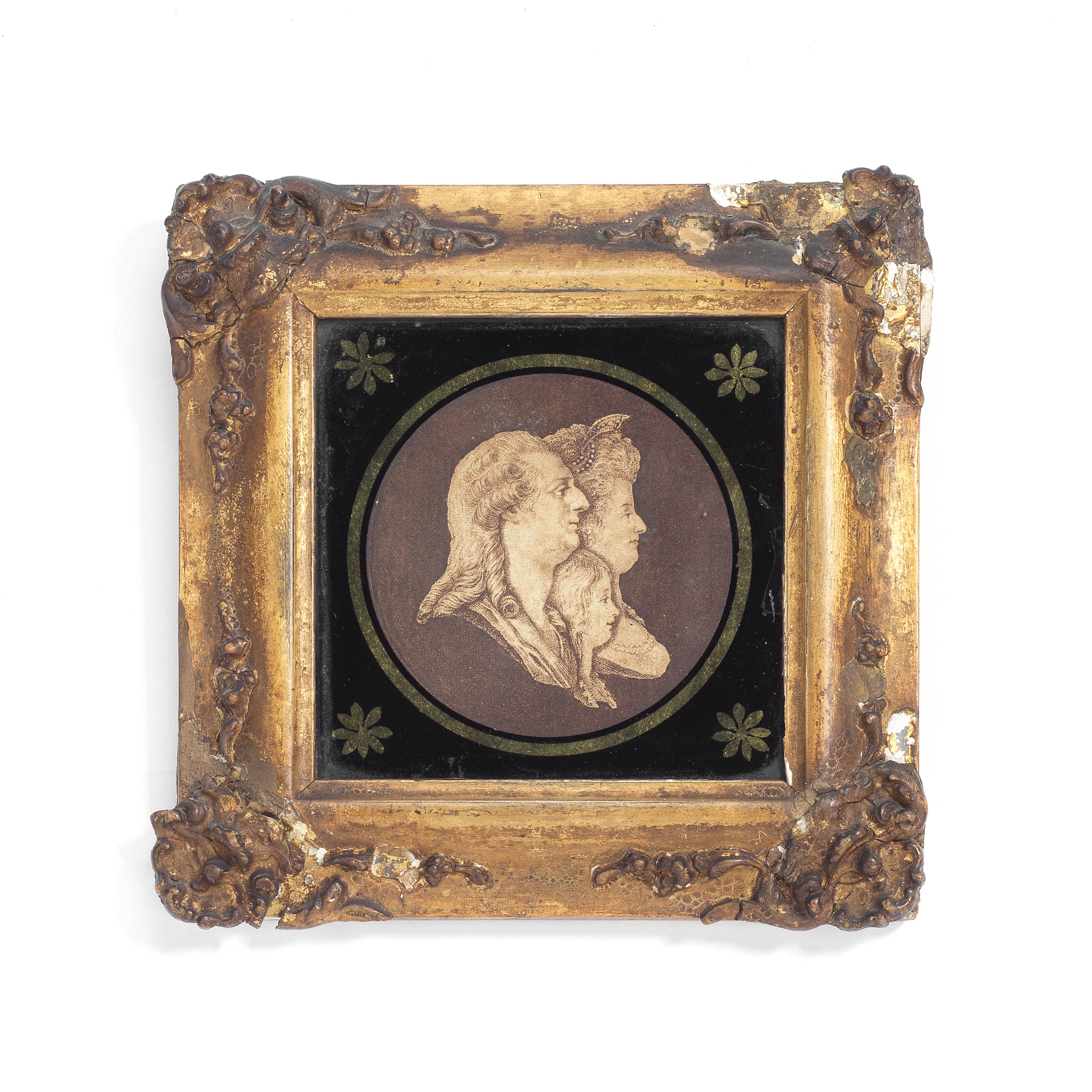 Bonhams : A late 18th century miniature stipple engraved circular ...