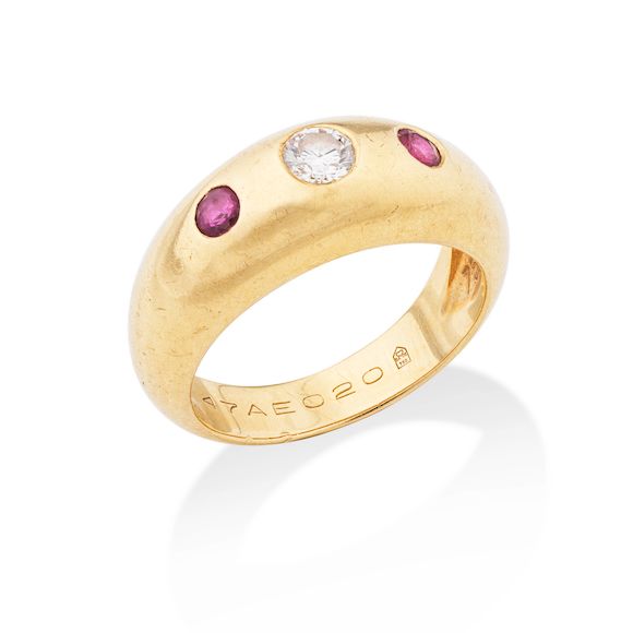 Bonhams Cornette de Saint Cyr : CARTIER BAGUE RUBIS ET DIAMANT