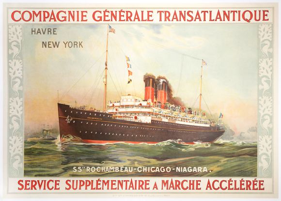 Bonhams : ALBERT SEBILLE (1874-1953) COMPAGNIE GÉNÉRALE TRANSATLANTIQUE ...