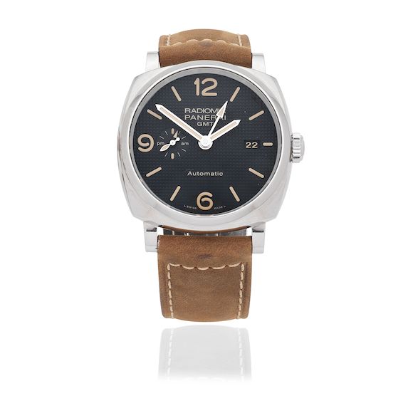 Bonhams : Panerai. A stainless steel automatic calendar wristwatch with ...