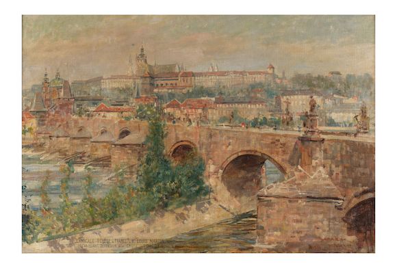 Bonhams Cornette de Saint Cyr : JAN SAFARIK (1886-1915) Le pont Charles ...