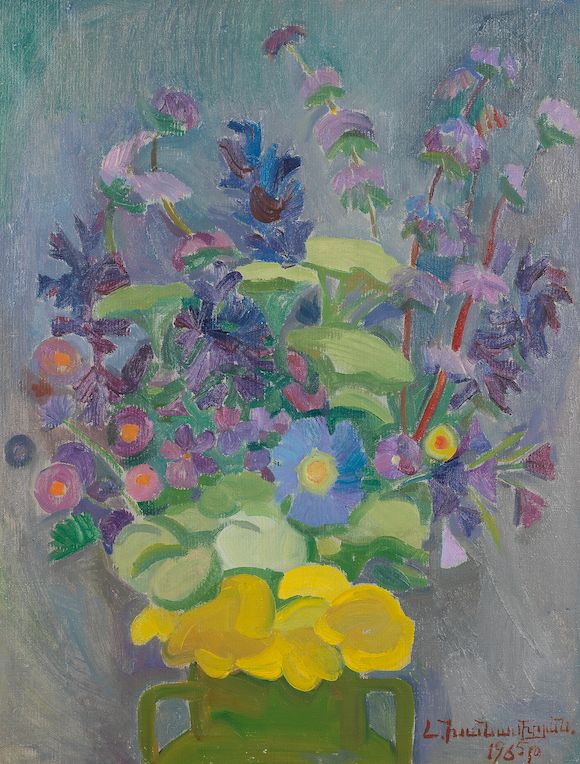 Bonhams : Lidia Khanamiryan (Armenian, born 1930) Arum lilies and ...