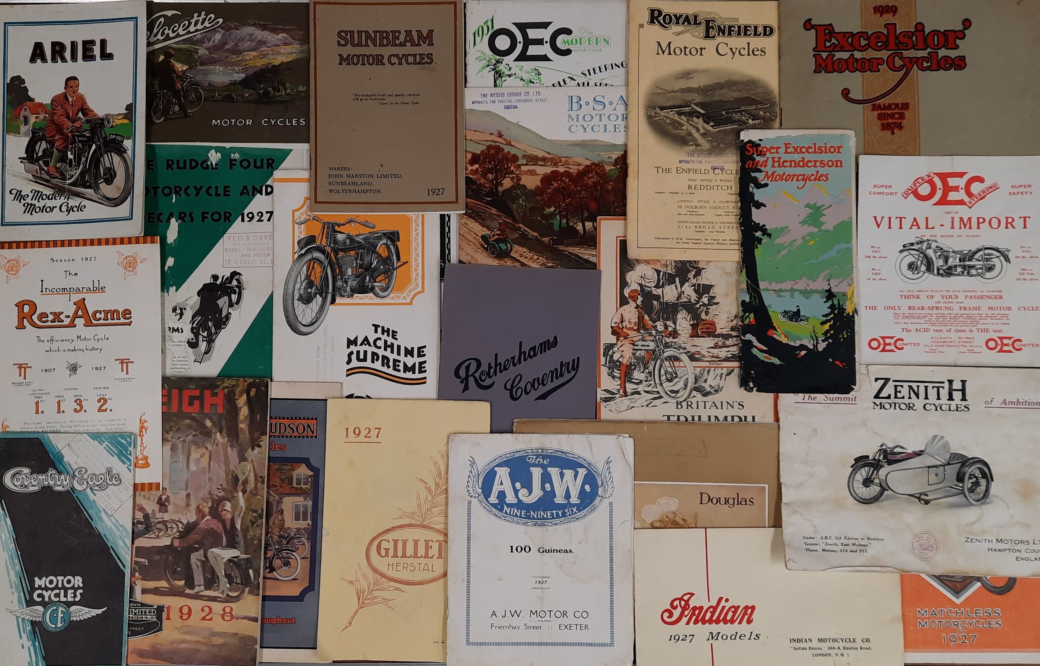 Bonhams Cars : A good selection of motorcycle sales brochures and literature dating from the ...
