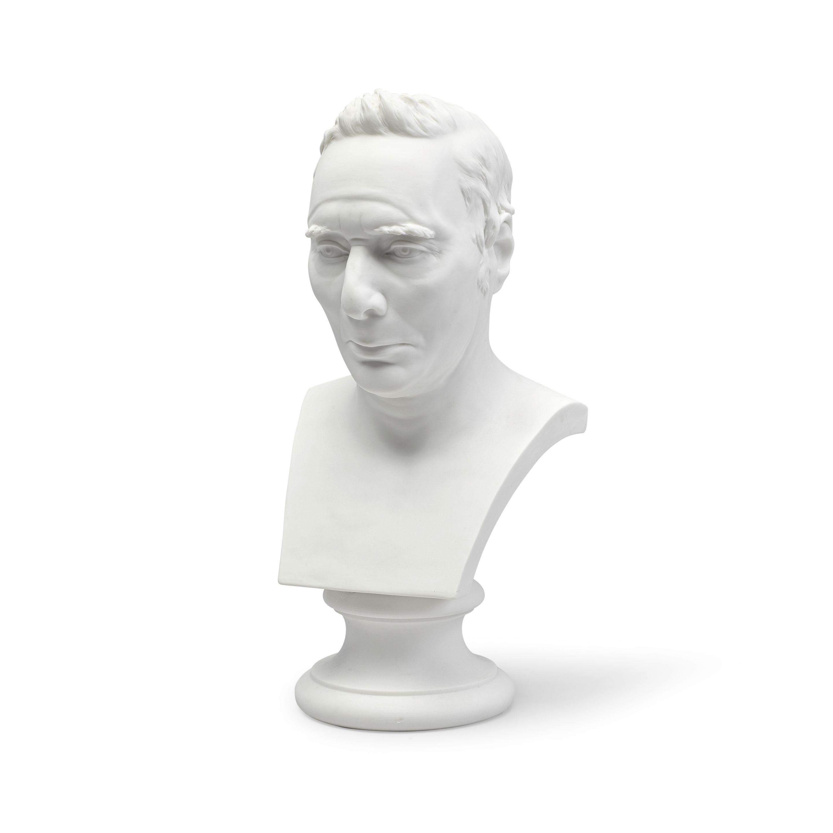Bonhams : An English 'Parian' porcelain bust of a gentleman dated 1856