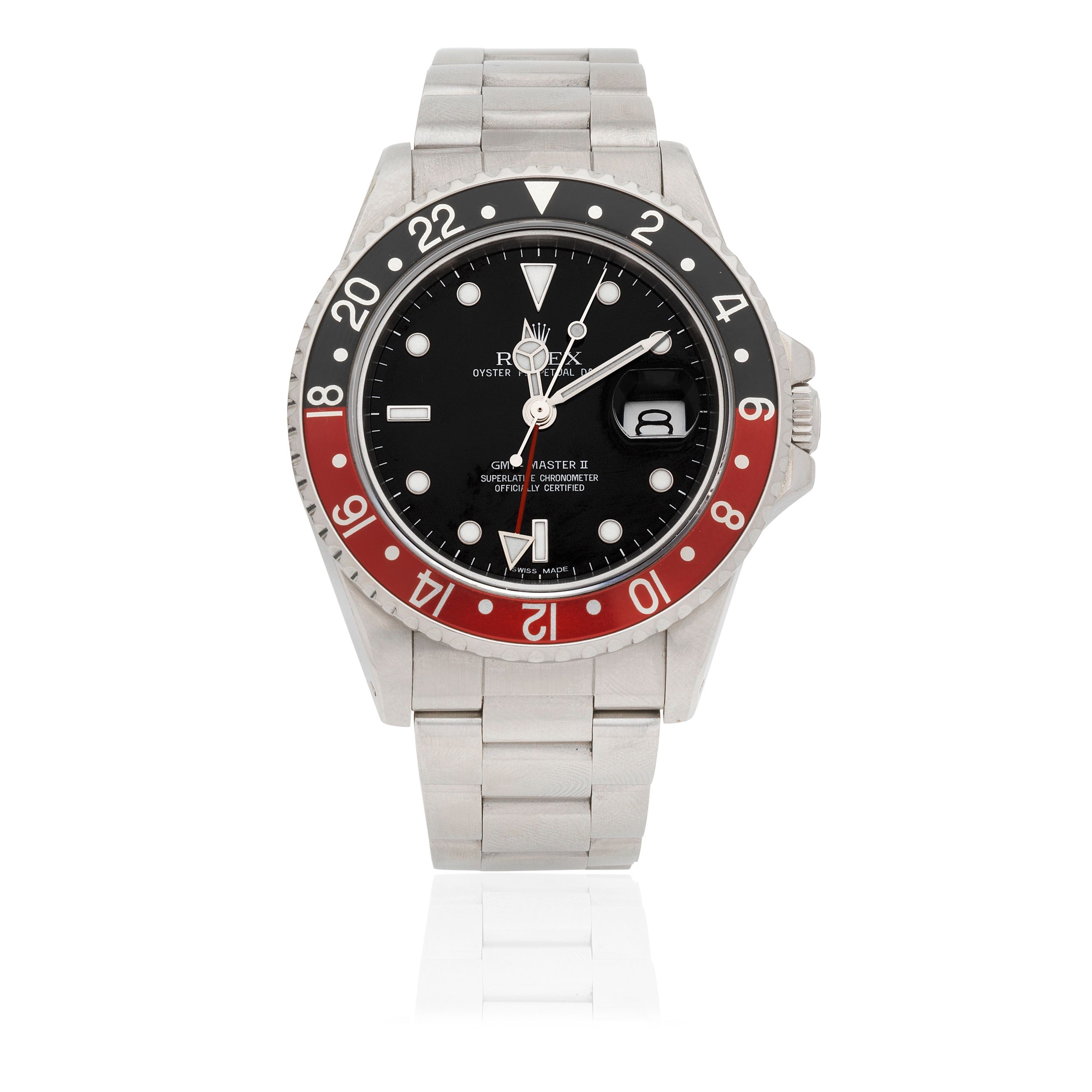 Bonhams : Rolex. A stainless steel automatic calendar bracelet watch ...