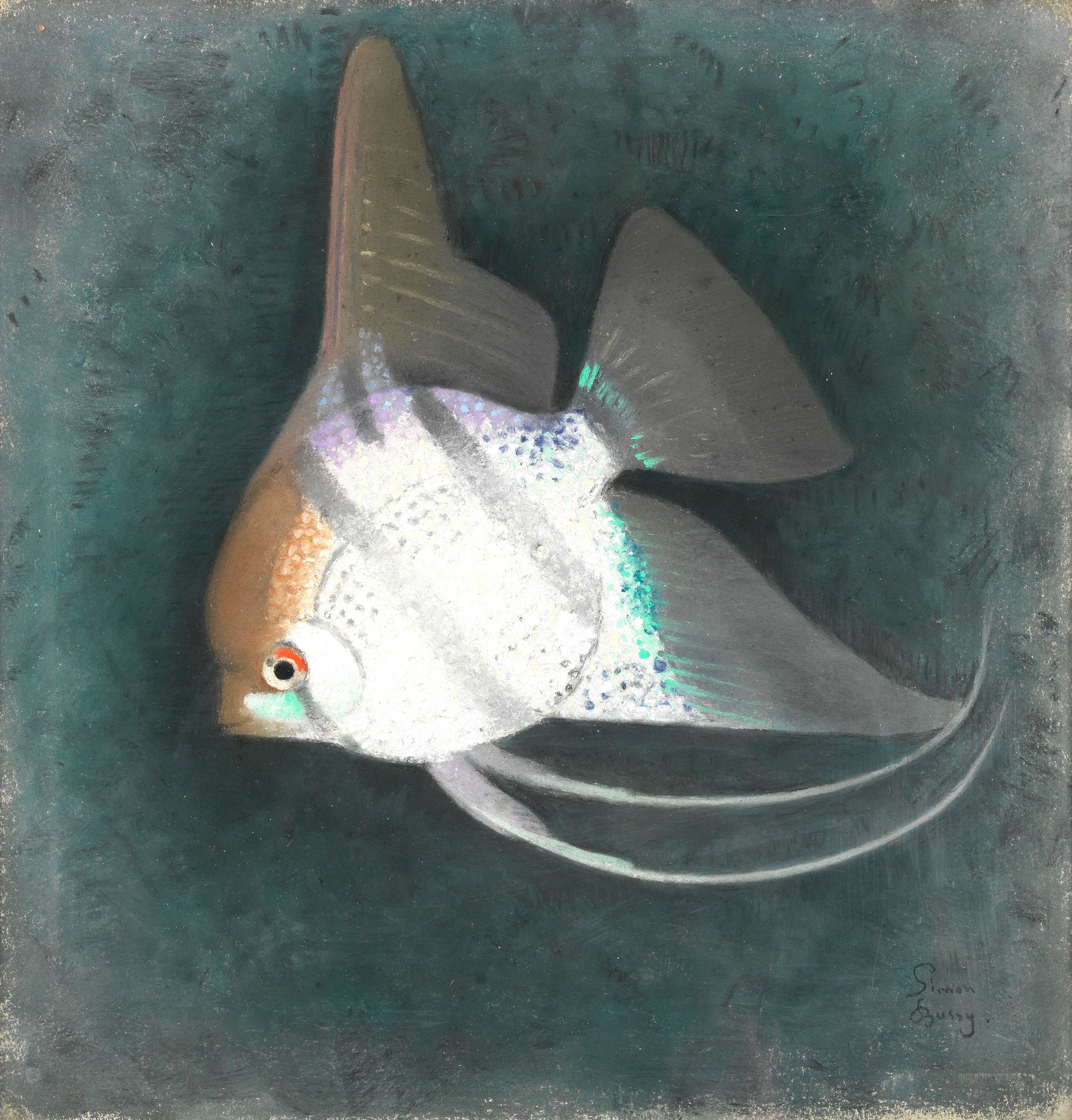 Bonhams : Simon Albert Bussy (British, 1870-1954) Angel Fish