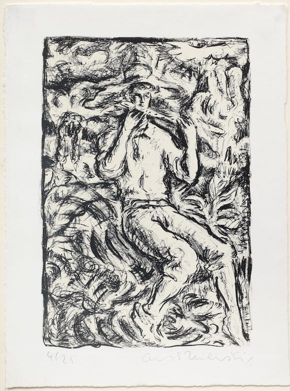 Bonhams : Adrian Wiszniewski RSA (British, born 1958) The Flautist ...