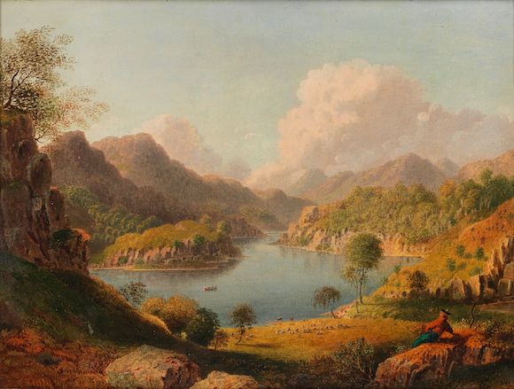 Bonhams : William Linton (British, 1791-1876) A view of Loch Lomond