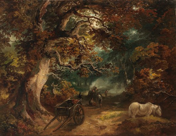 Bonhams : Benjamin Barker of Bath (1776-1838 Totnes) A wooded landscape ...