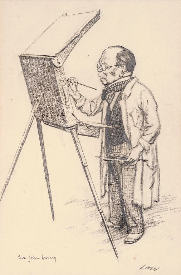 Bonhams : Sir David Low (New Zealand, 1891-1963) Cartoon of John Lavery ...