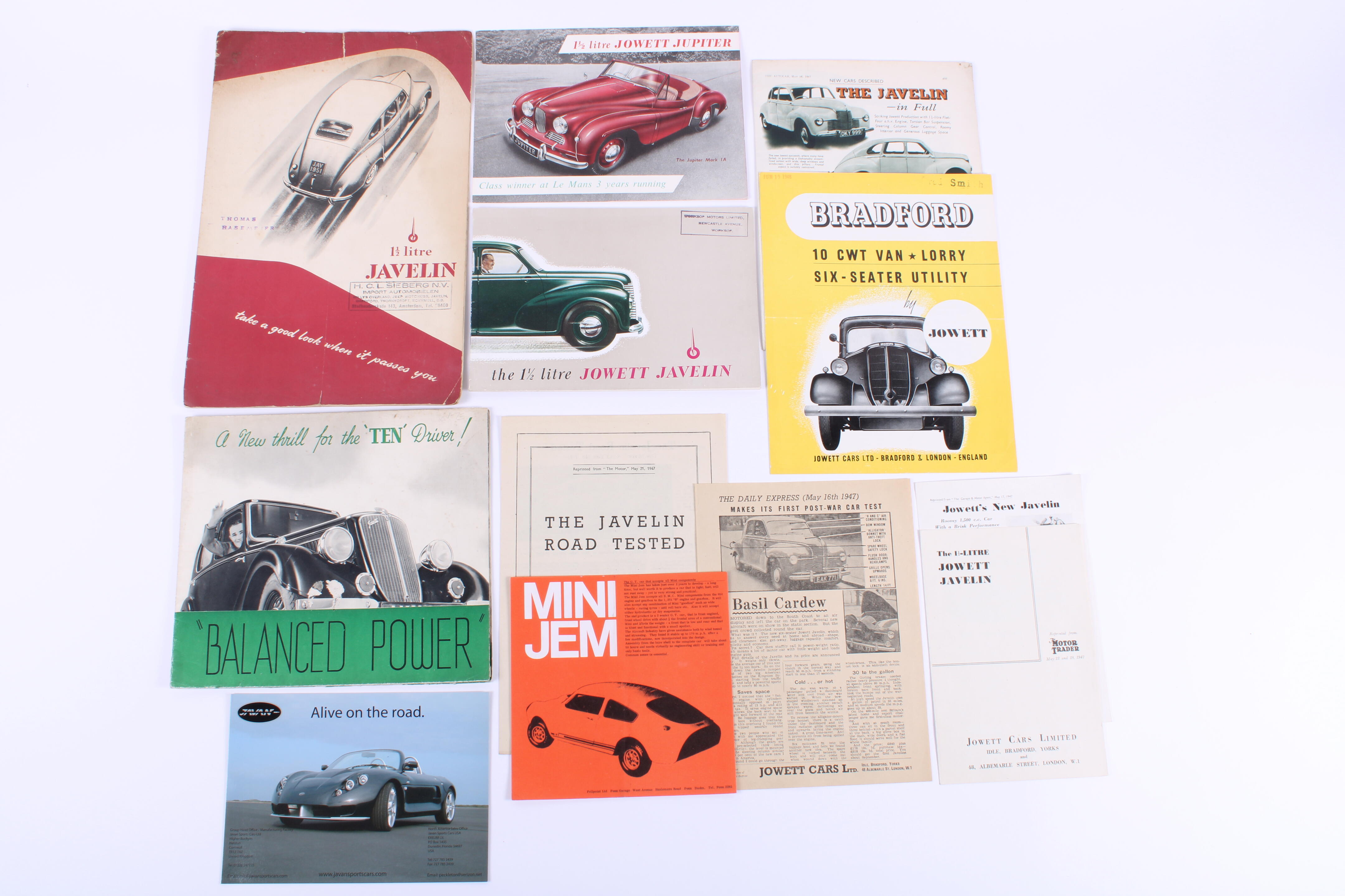 Bonhams Cars : 'J' - assorted sales brochures, catalogues and ephemera, ((Qty))