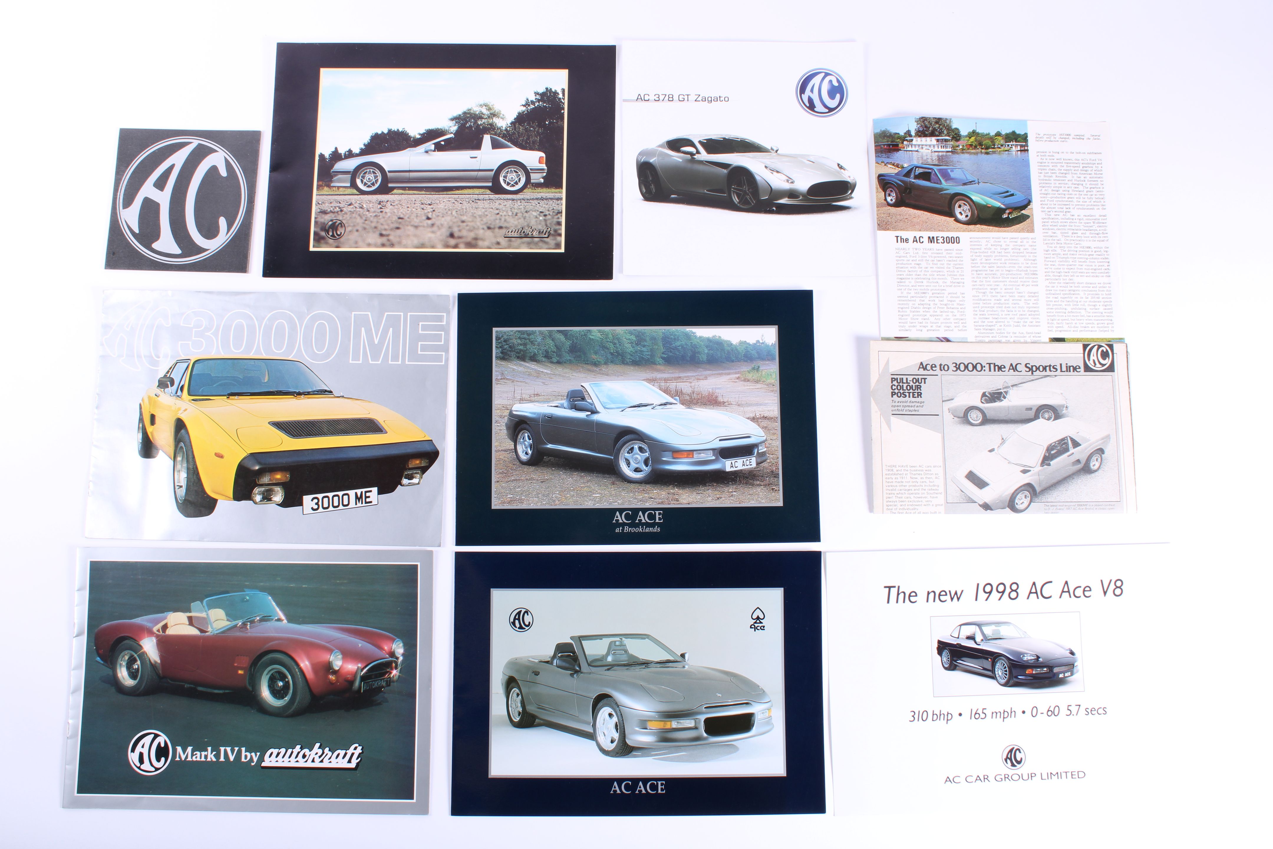 Bonhams Cars : AC - Assorted sales brochures, ((Qty))