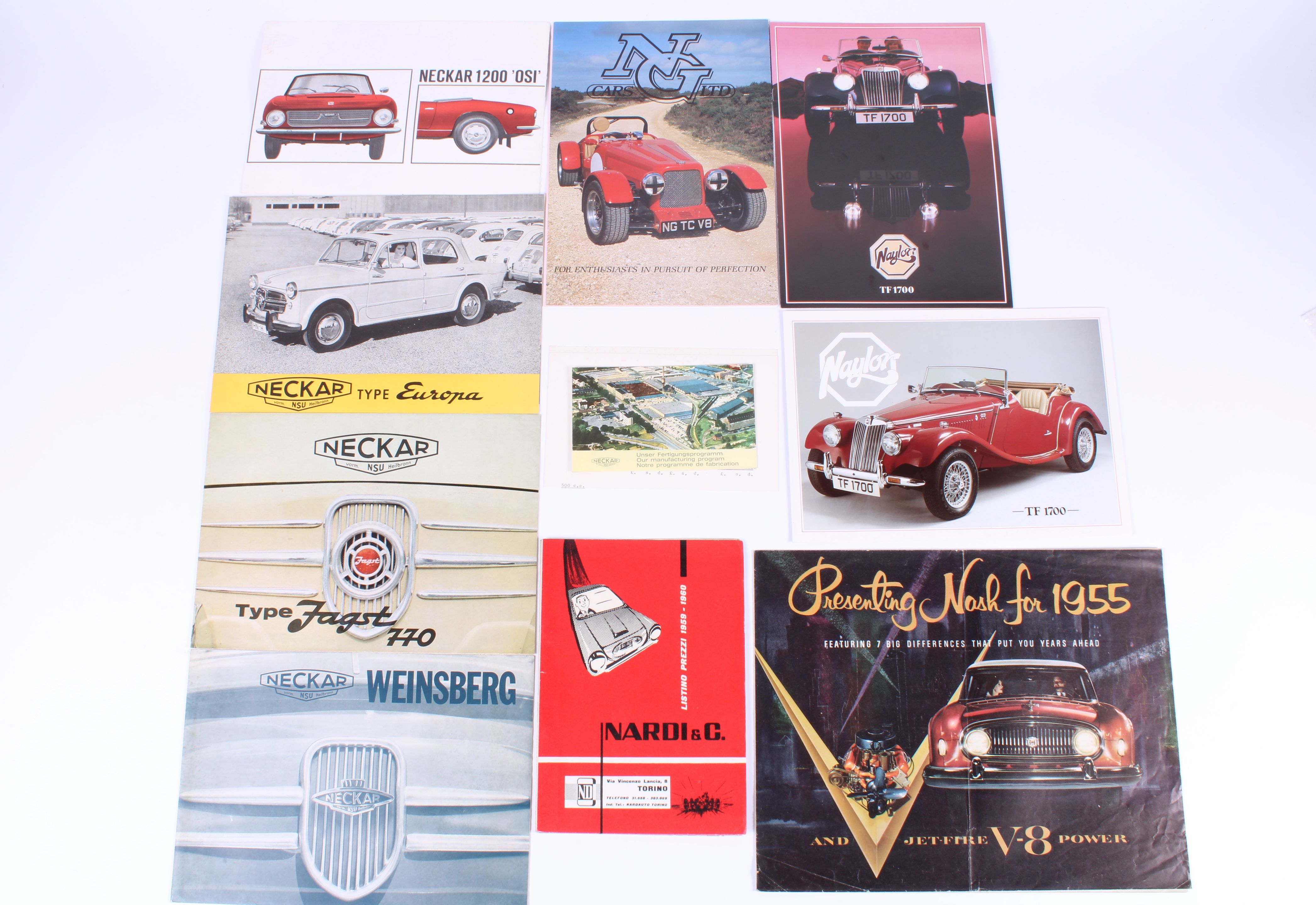 Bonhams Cars : 'N' - assorted sales brochures, catalogues and ephemera, ((Qty))