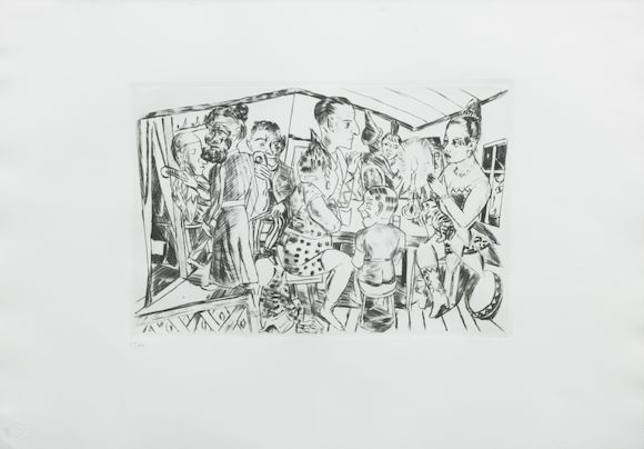 Bonhams : Max Beckmann (German, 1884-1950) Hinter den Kulissen (Behind ...