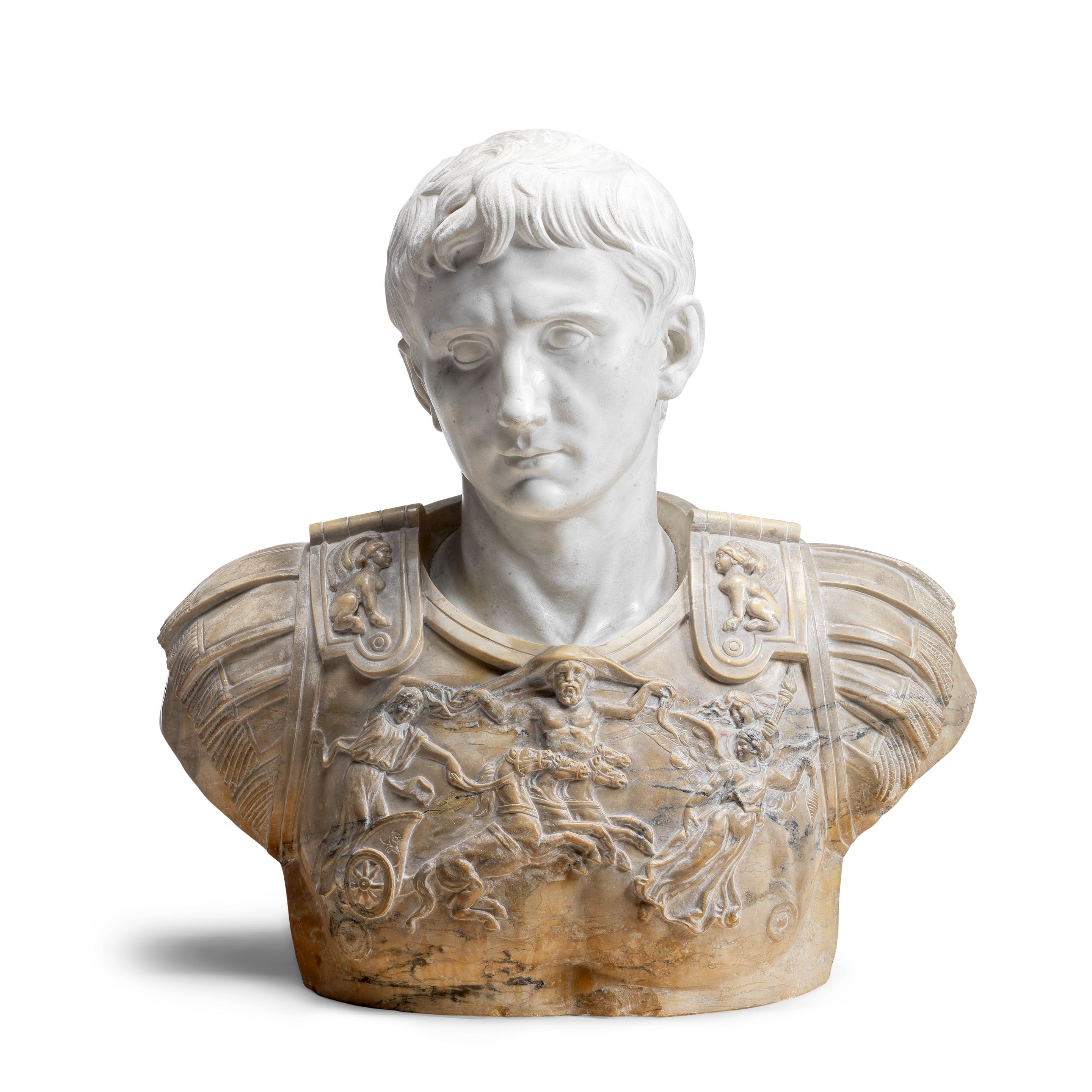 Bonhams : A late 19th/early 20th century Italian carved white and ...