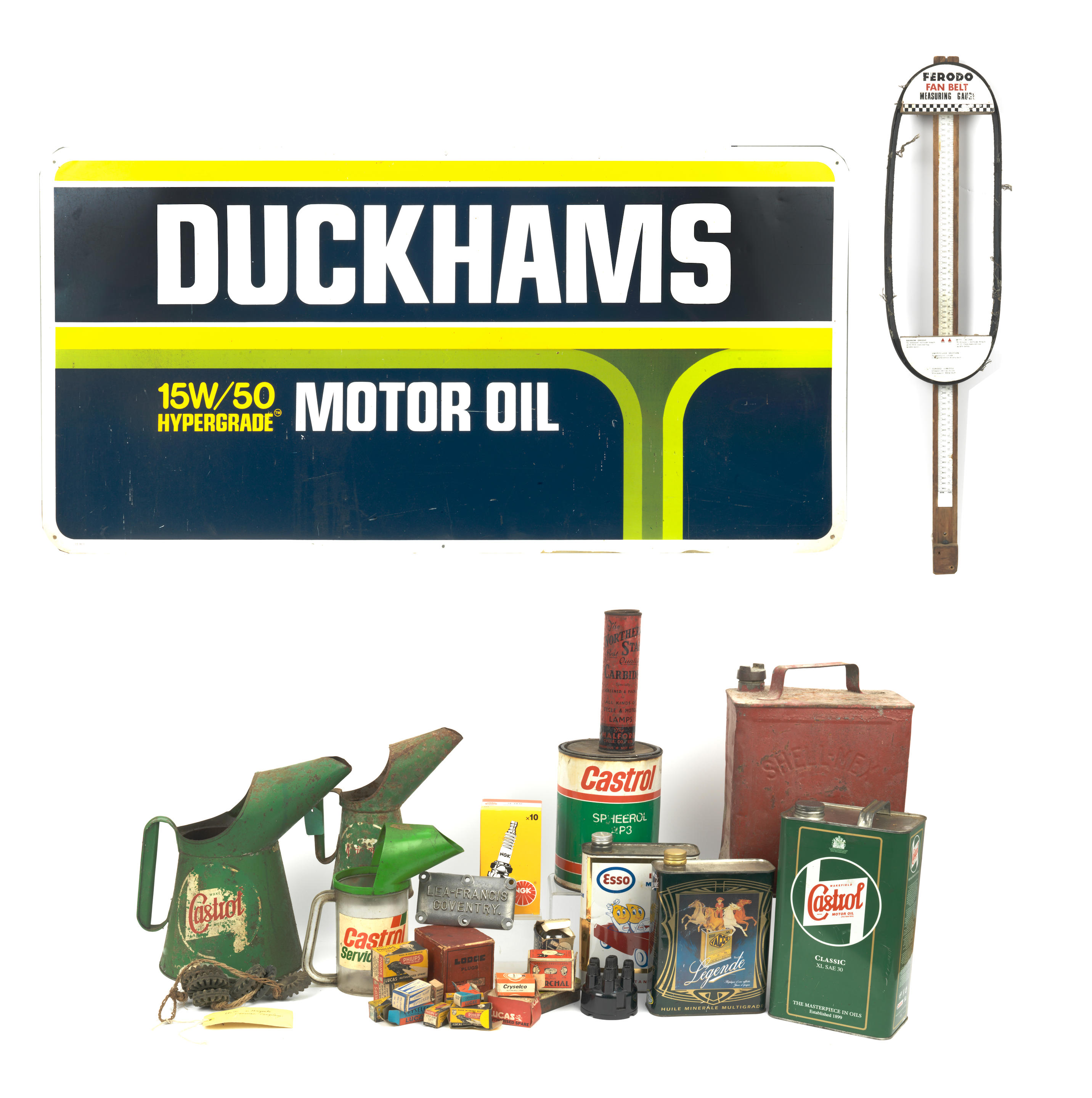 Bonhams Cars : A Duckhams 15W/50 Hypergrade Motor Oil printed tin sign ...