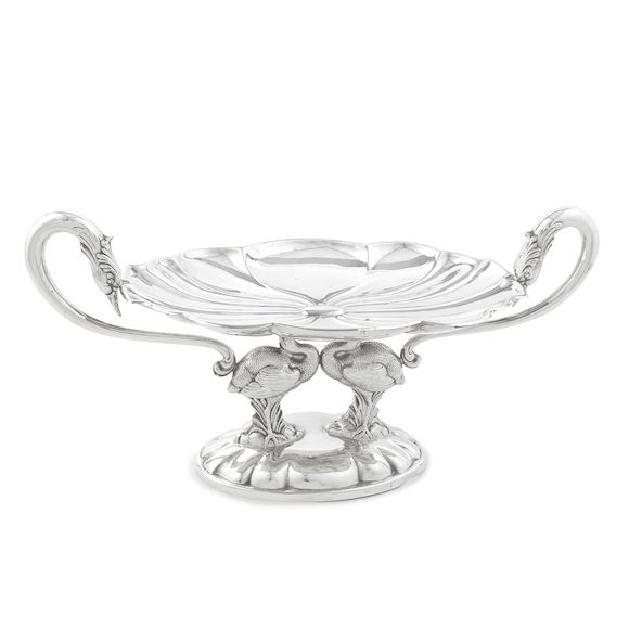 Bonhams : A Spanish silver swan centrepiece unknown maker's mark, Spain ...