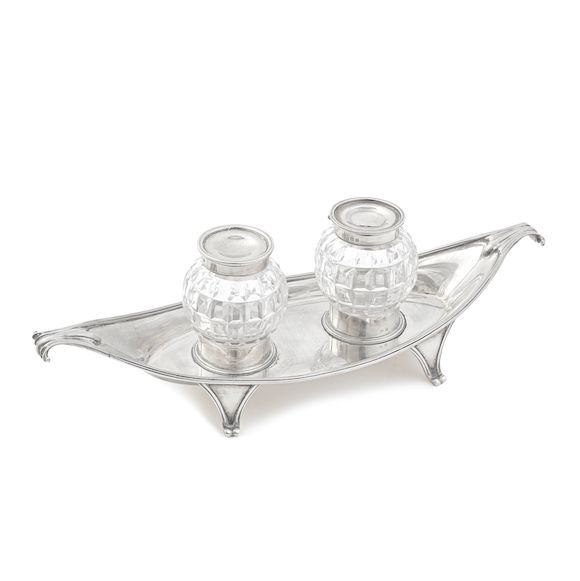 Bonhams : A silver and cut glass inkstand John Grinsell & Sons ...