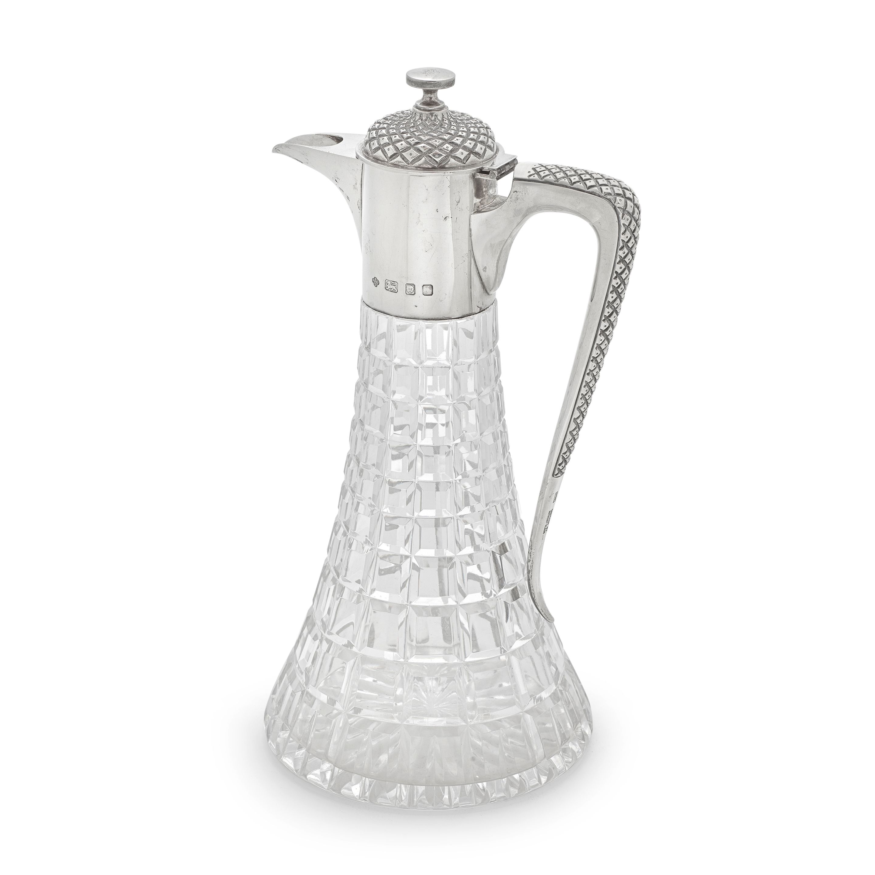 Bonhams : A silver mounted cut-glass claret jug designed by Anthony ...