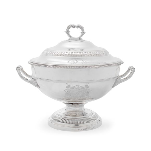 Bonhams : A George III silver tureen and cover Thomas Robins, London 1807