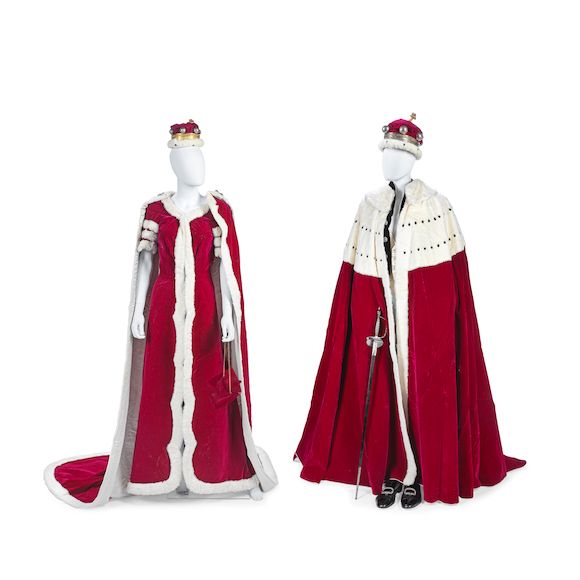 Bonhams : The Property of a Nobleman: A pair of Coronation Robes for a ...