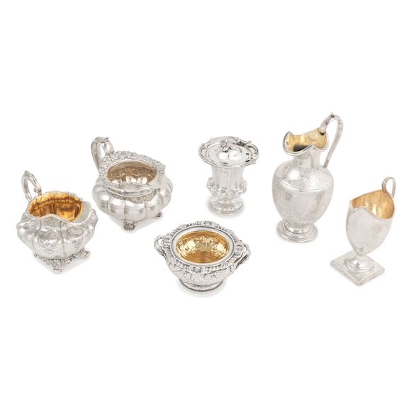 Bonhams : A collection of antique silver items various makers and dates (6)