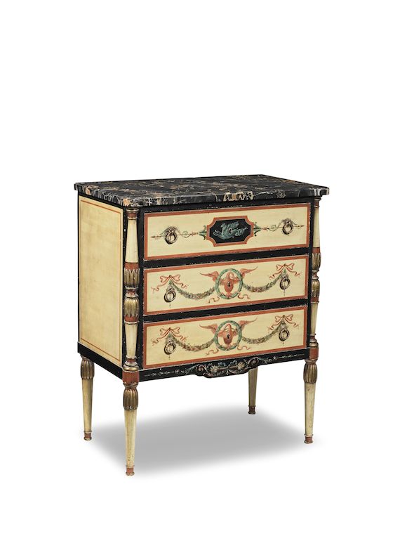 Bonhams : An early 20th century polychrome decorated comodino or ...