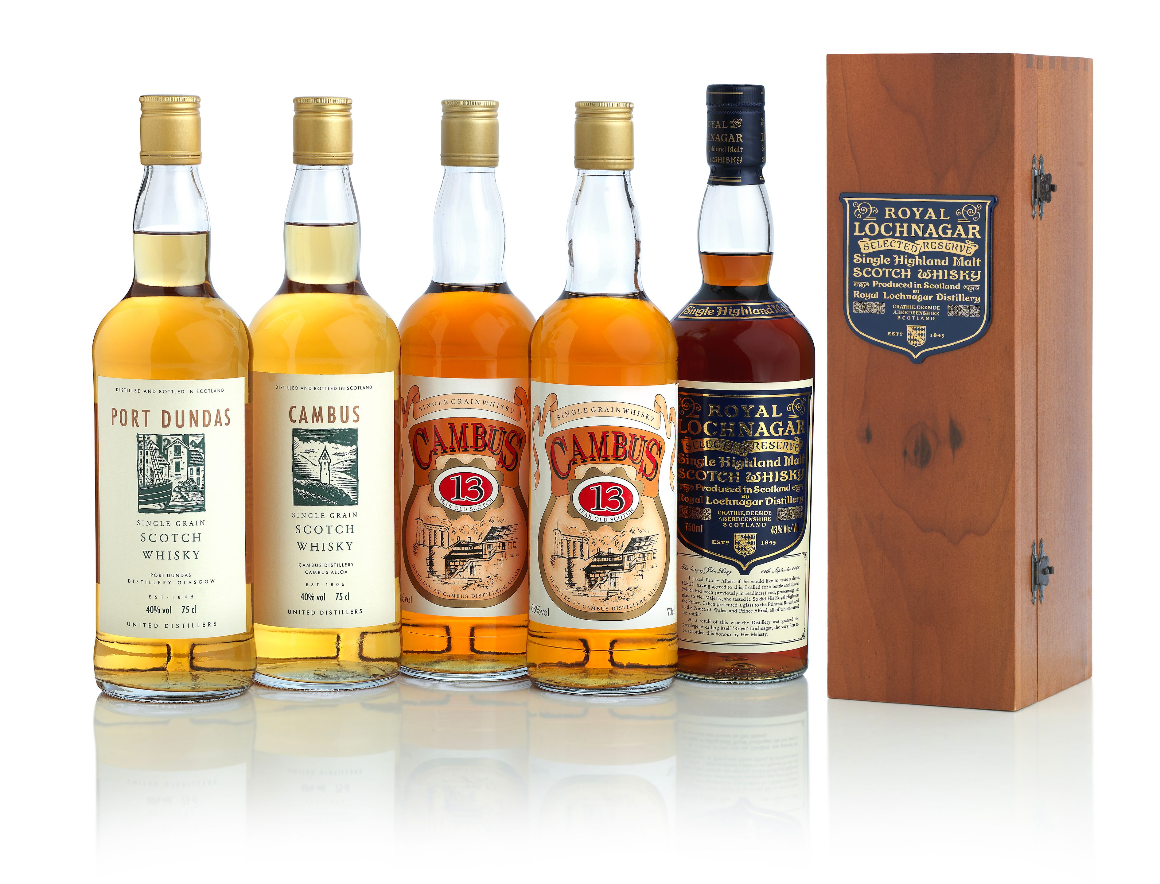 Bonhams : Cambus Single Grain-13 year old (2) Cambus Single Grain (1 ...