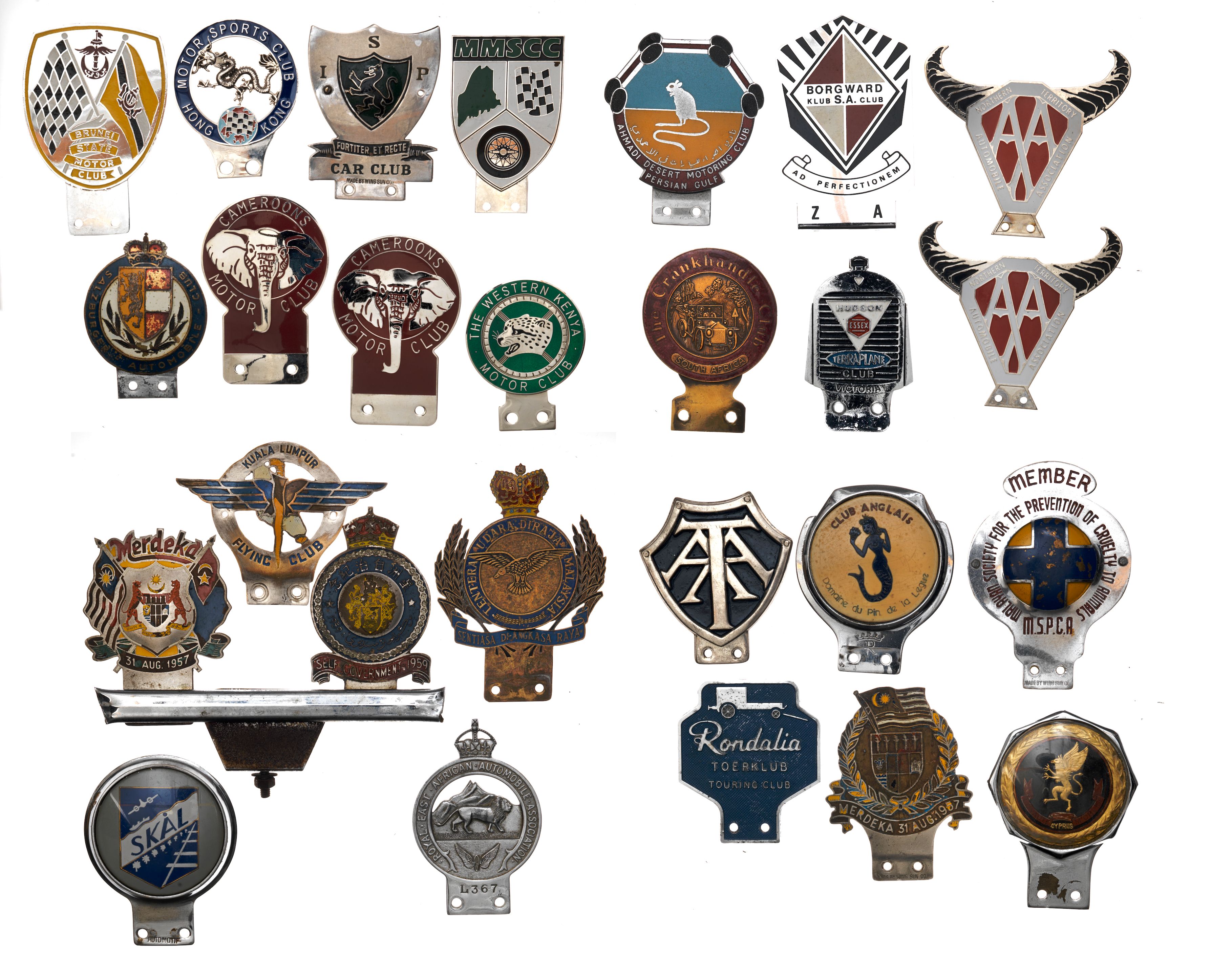 Bonhams Cars : Assorted Overseas car club badges, ((Qty))