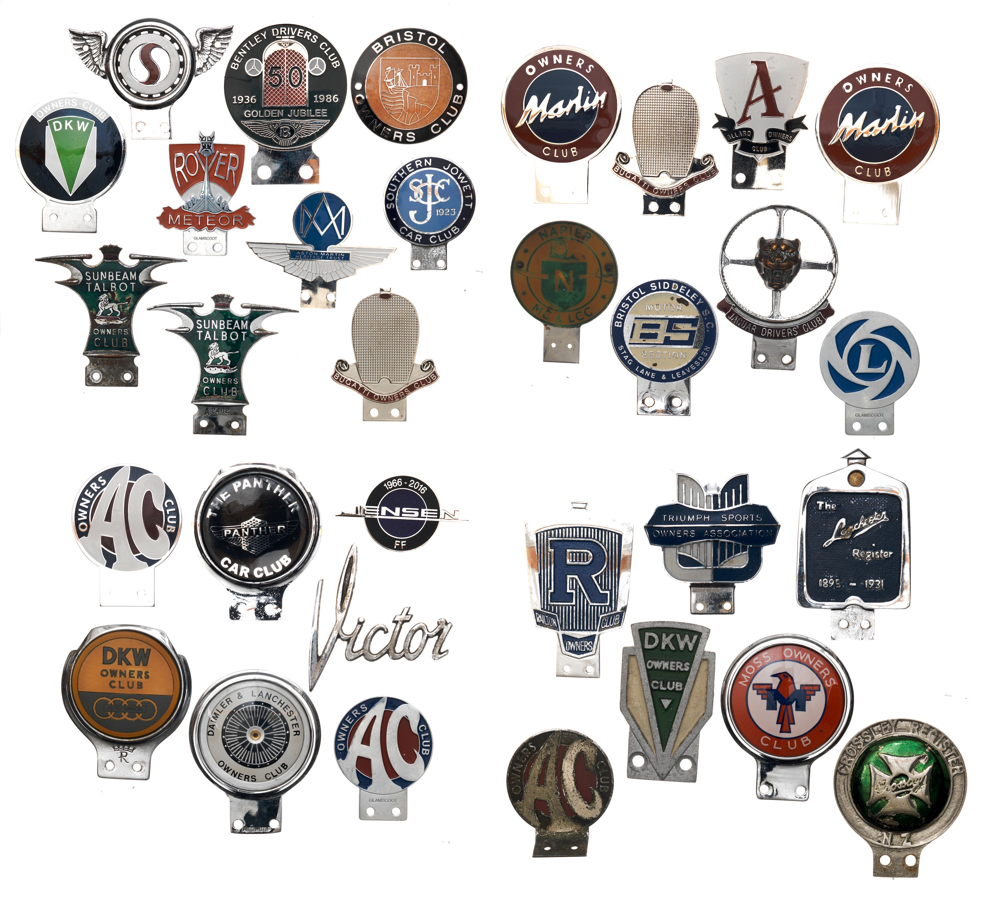 Bonhams Cars : Car badges for various marque owners' and car clubs, ((Qty))