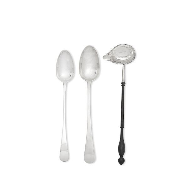 Bonhams : A George III silver Old English pattern basting spoon Paul ...