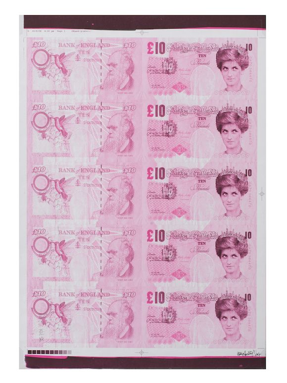 Bonhams : Banksy (British, born 1974) Di-Faced Tenner (Pink) Double ...
