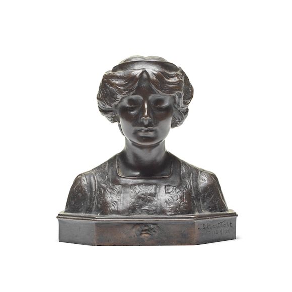 Bonhams : Albert Toft (Scottish, 1862-1949) A patinated bronze bust of ...