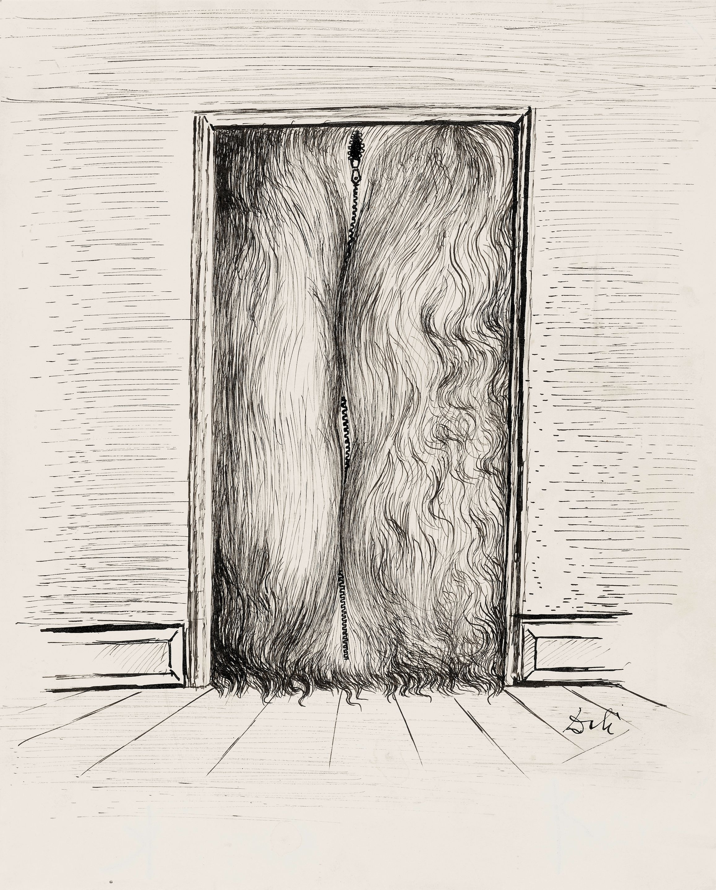 Bonhams : SALVADOR DALÍ (1904-1989) Rideau-chevelure semi-humain séparé ...