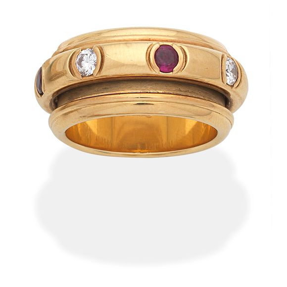 Bonhams : PIAGET RUBY AND DIAMOND 'POSSESSION' RING,