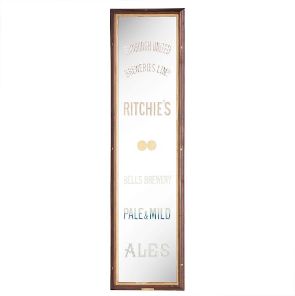 Bonhams : An early 20th century R Allan Edinburgh advertising mirror ...