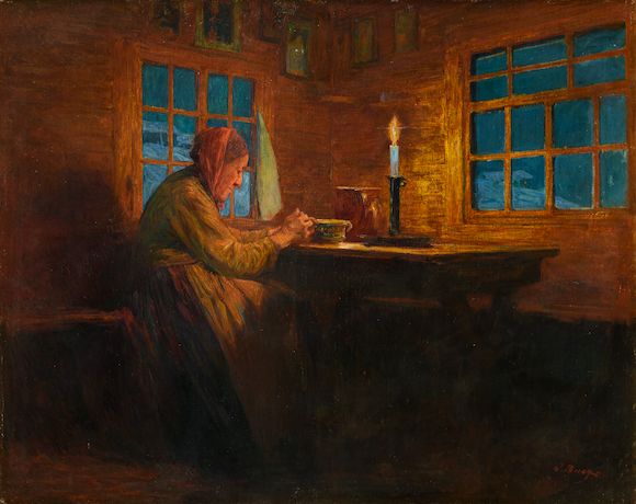 Bonhams Cornette de Saint Cyr : JACOB RUCH (1868-1914) La prière du soir