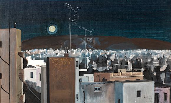 Bonhams Cornette de Saint Cyr : Spyros Vassiliou (Greek, 1902-1985) Athènes sous la pleine lune ...