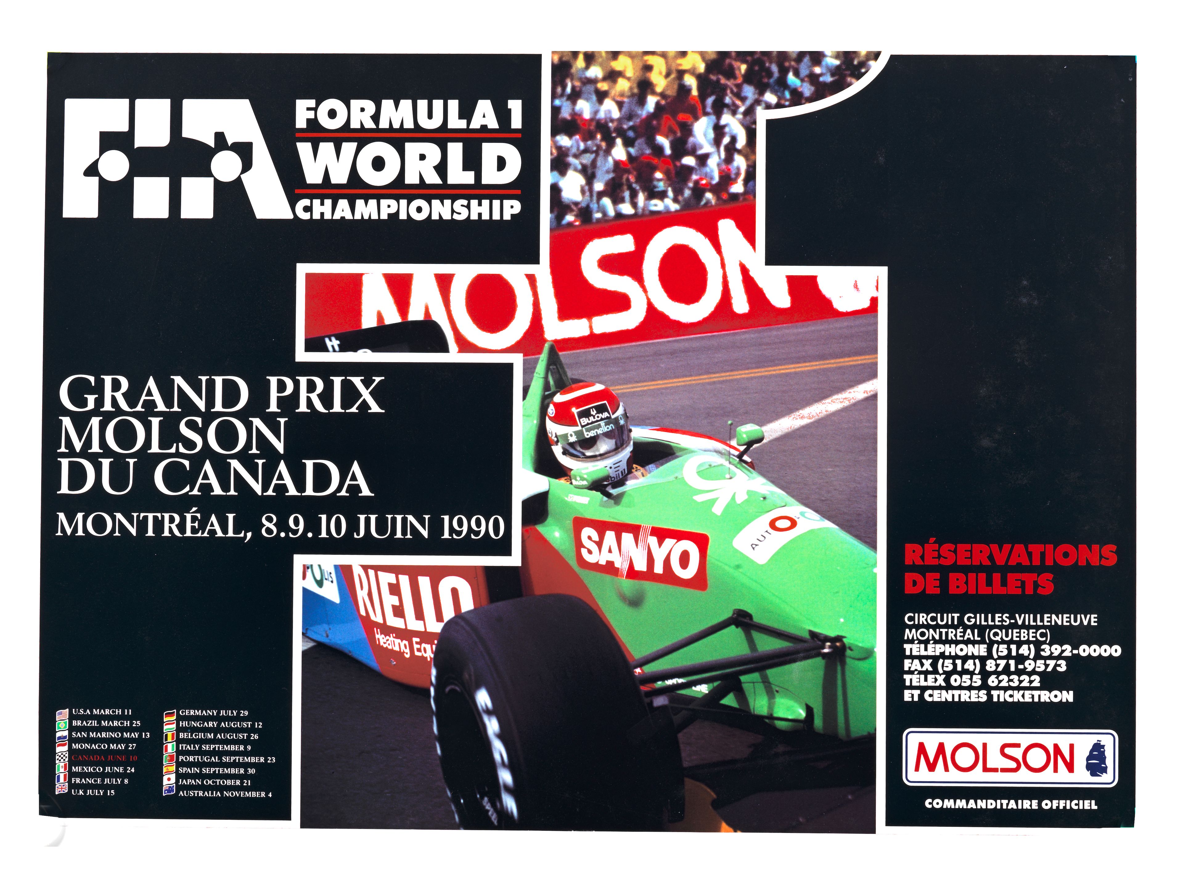 Bonhams Cars : A 1990 FIA Formula 1 World Championship poster for the ...