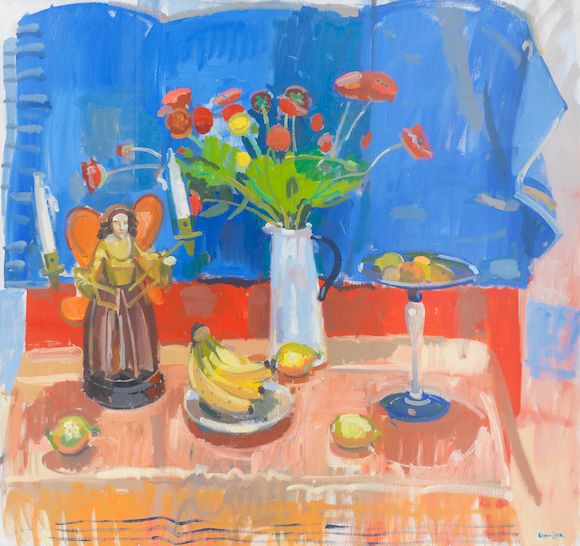 Bonhams : Glen Scouller RSW RGI (British, born 1950) Still life with a ...