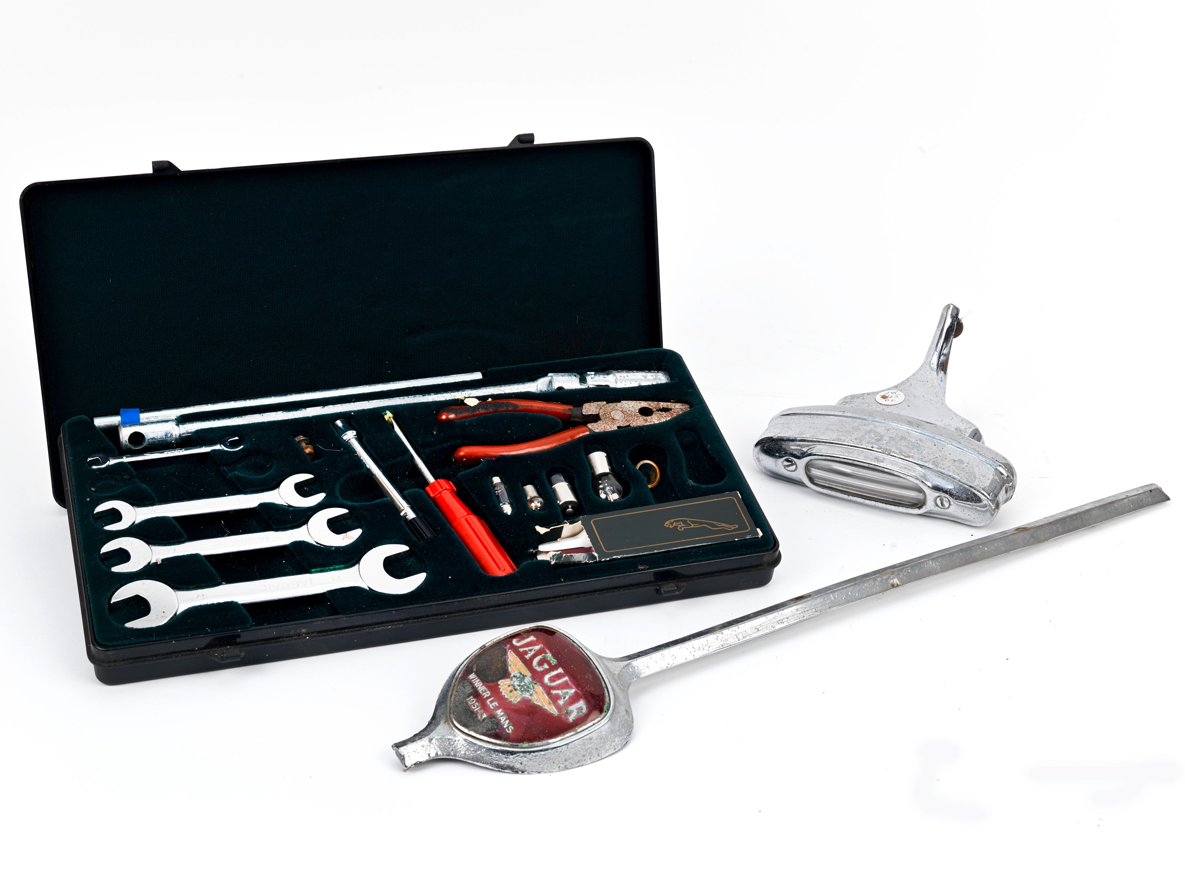 Bonhams Cars : A Jaguar toolkit, XK150 boot badge and rear light, ((3))