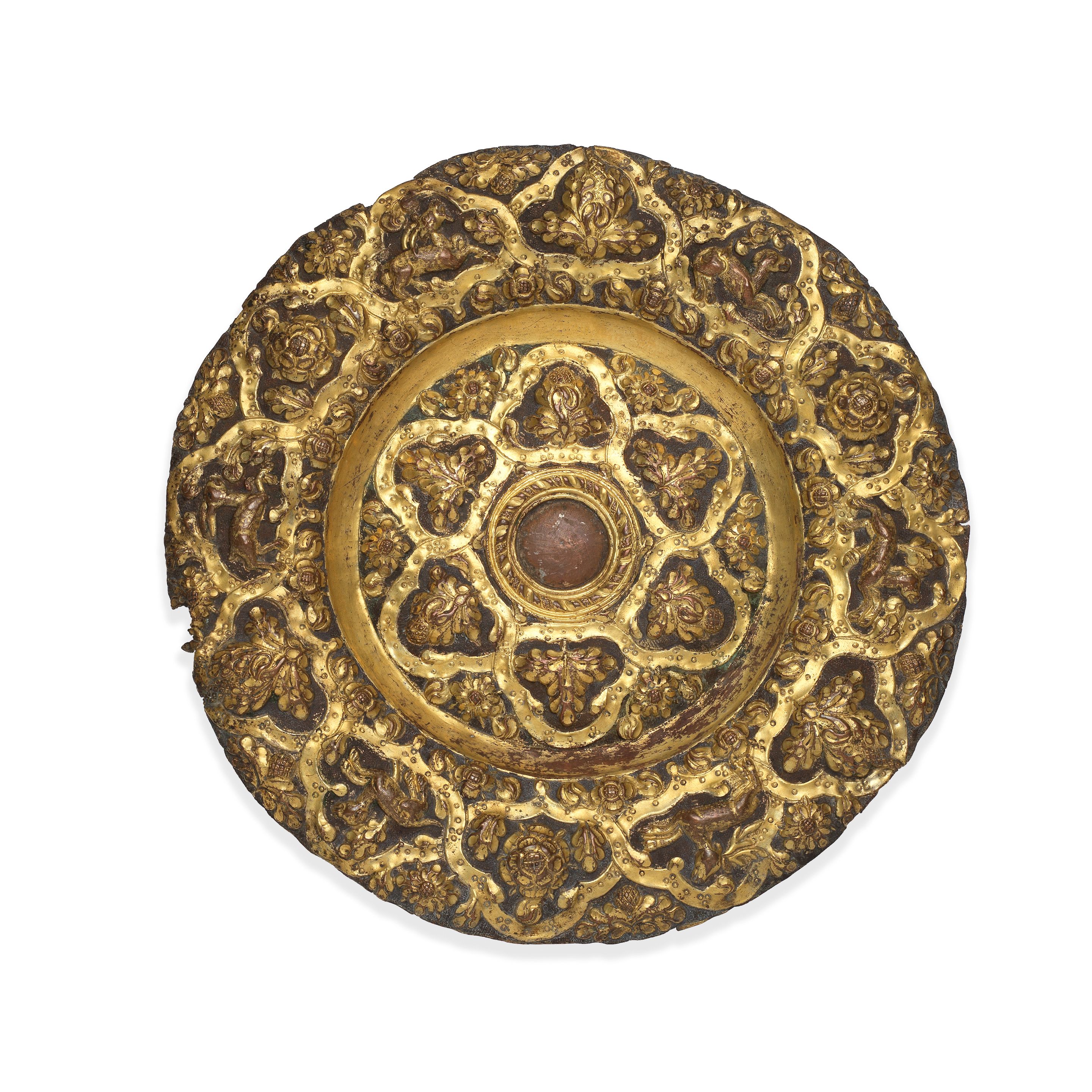 Bonhams : An Ottoman gilt-copper (tombak) dish Turkey, 18th Century