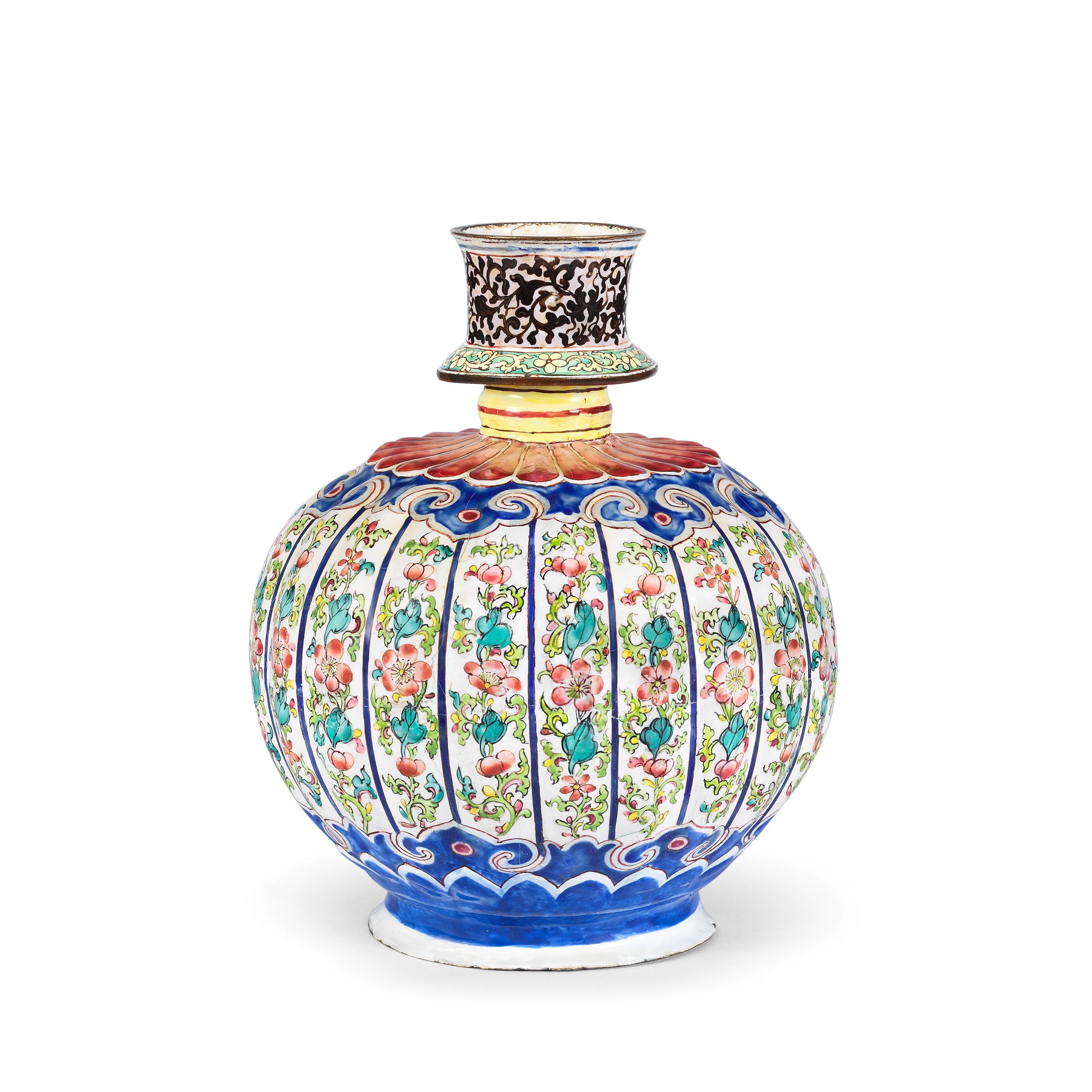 Bonhams : A Canton enamelled-copper huqqa base for the Indian Market ...