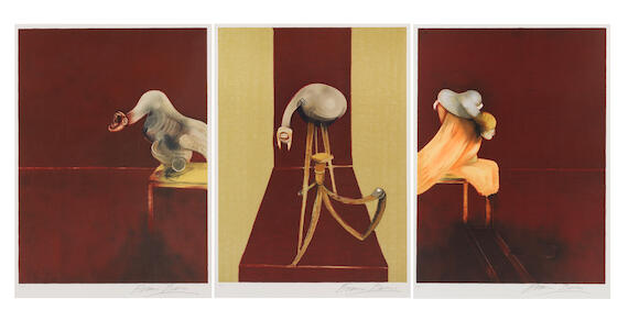 Bonhams : Francis Bacon (British, 1909-1992) Second Version, Triptych 1944 The complete set of ...