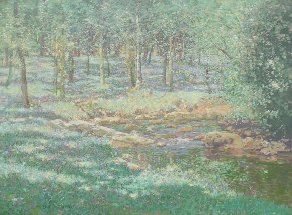 Bonhams : George Houston RSA RSW RGI (British, 1869-1947) Bluebells in ...